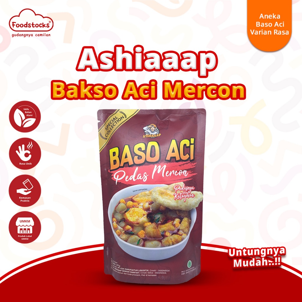 Jual Ashiaap Bakso Aci Pedas Mercon 175 gram | Shopee Indonesia
