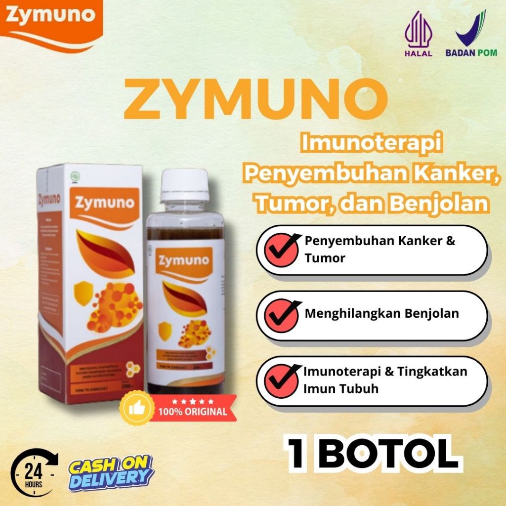 Jual ZYMUNO Original Paket 1 Botol 200ml - Imunoterapi Sembuhkan Kanker ...