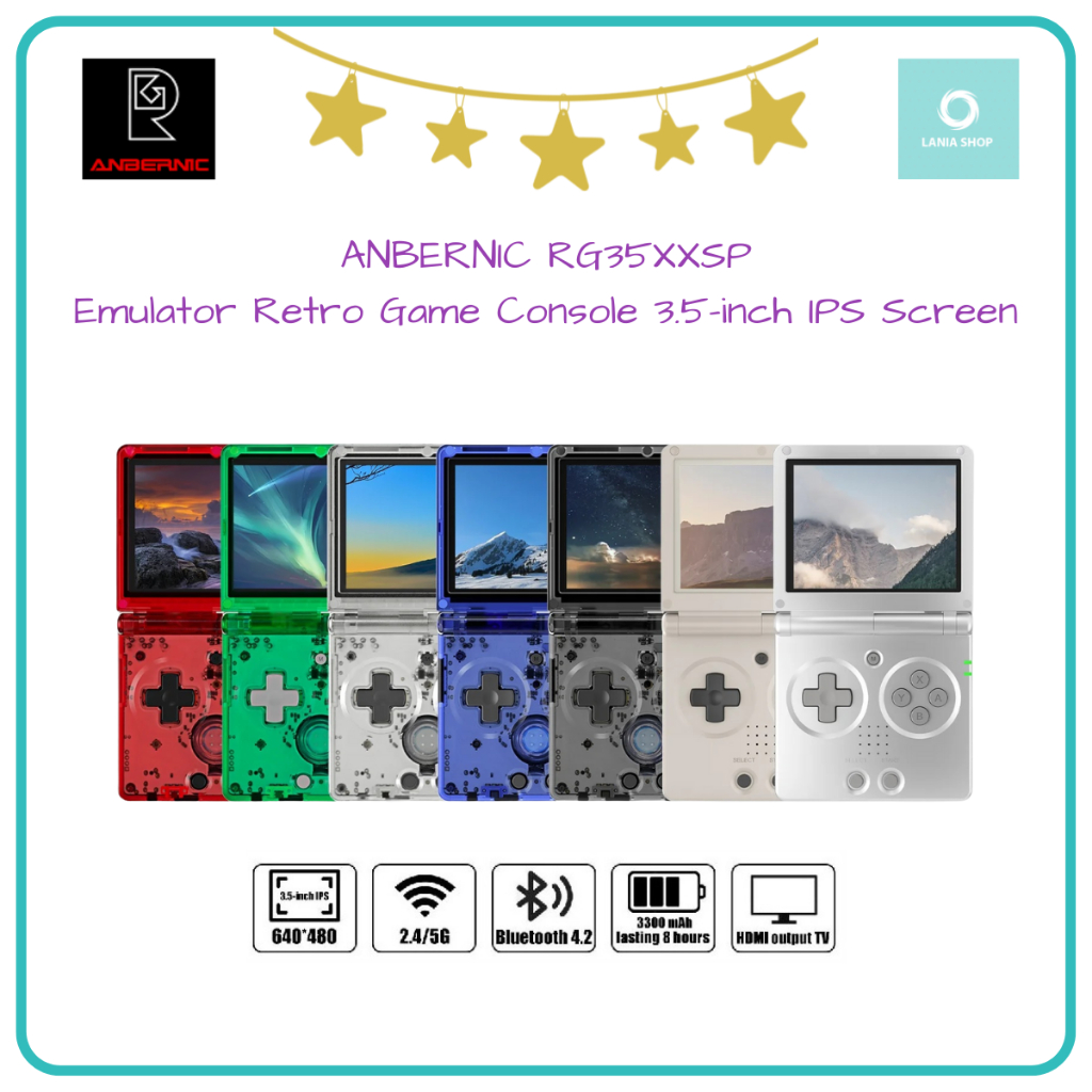 Jual ANBERNIC RG35XXSP - Emulator Retro Game Console 3.5-inch IPS ...