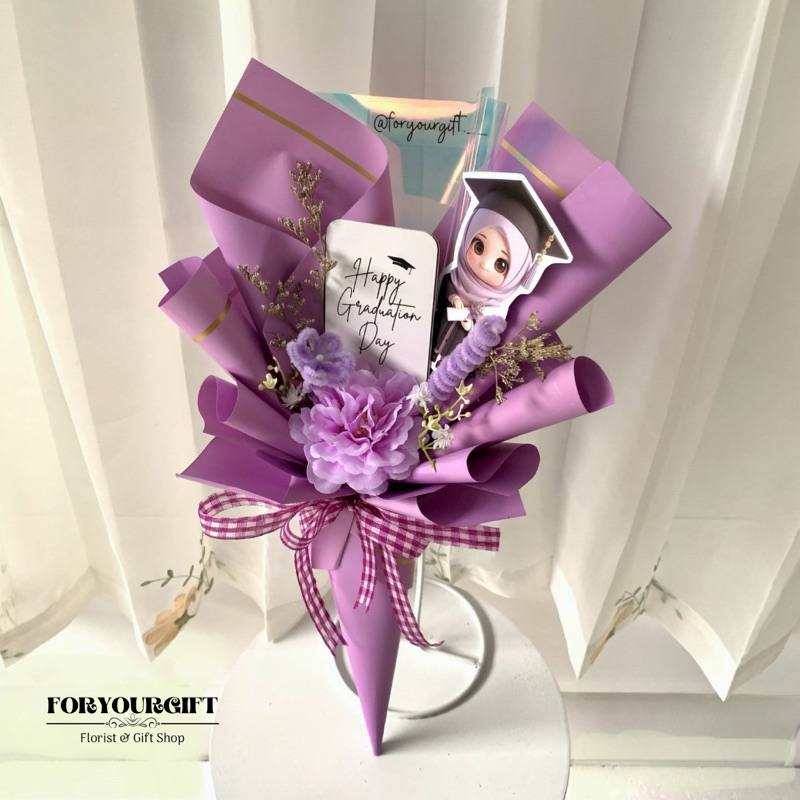 Jual BUKET TOPPER WISUDA/BUKET BUNGA KAWAT BULU/PIPE CLEANER FLOWER ...