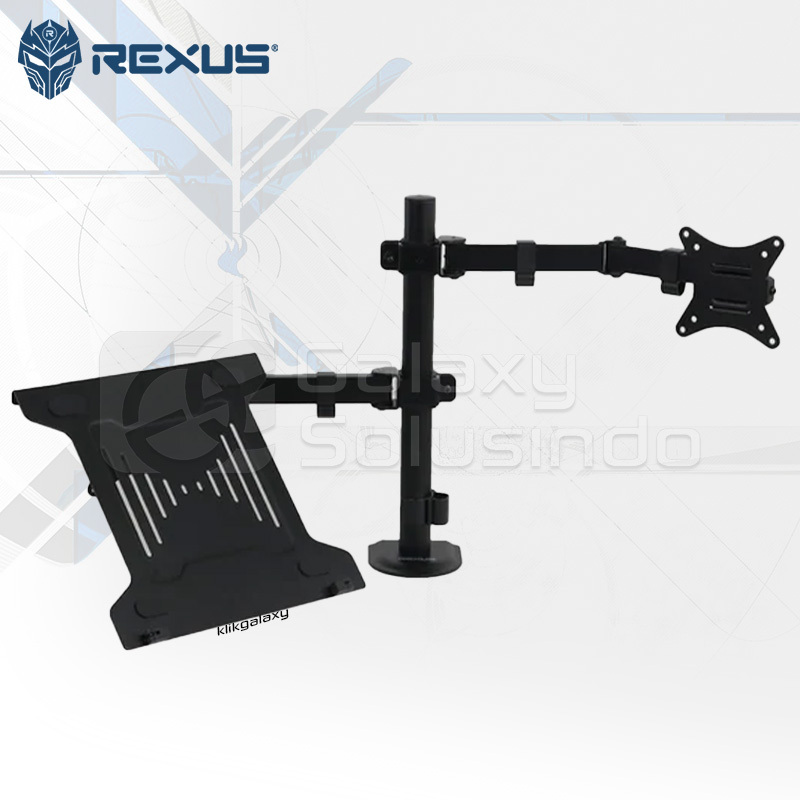Jual Rexus DBM-03 17-32 Inch Single Arm Monitor Bracket With Laptop ...