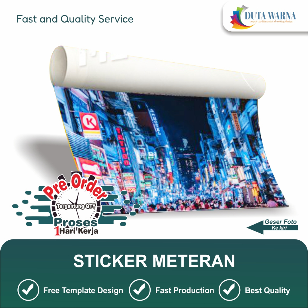 Jual Cetak Stiker Custom Meteran Indoor / Print Sticker Vinyl Meteran ...