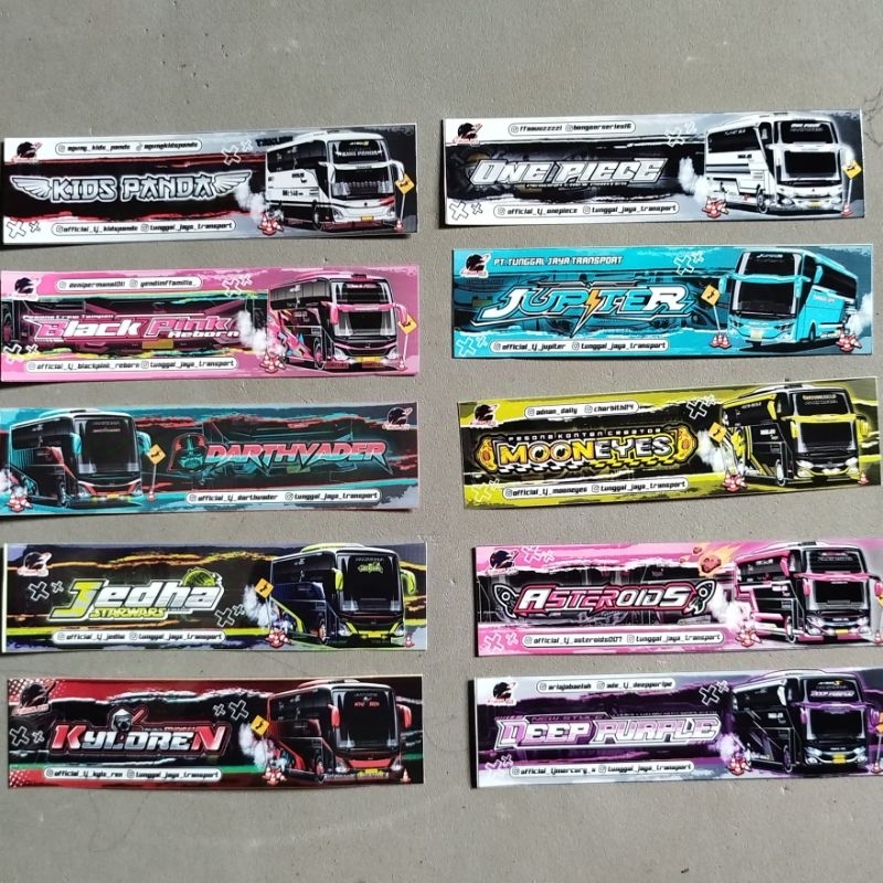 Jual Stiker Bus Artis Tunggal Jaya 10 unit, PlanetBus Gank, JB5 edition ...