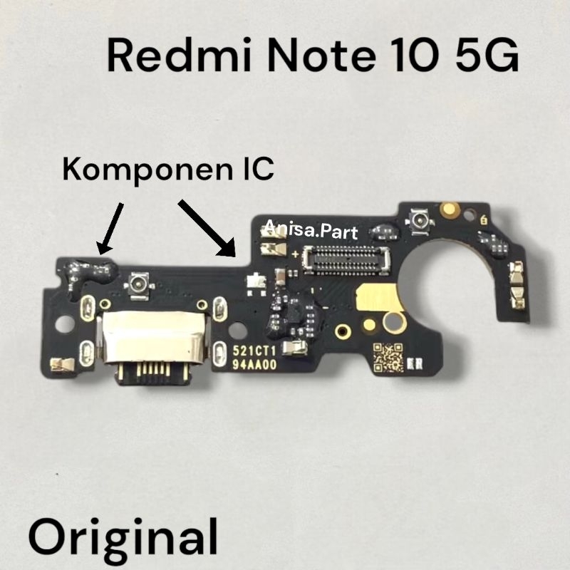 Jual Papan Cas Konektor Cas Xioami Redmi Note 10 5G Original Full Komponen Ic Board Charger ...