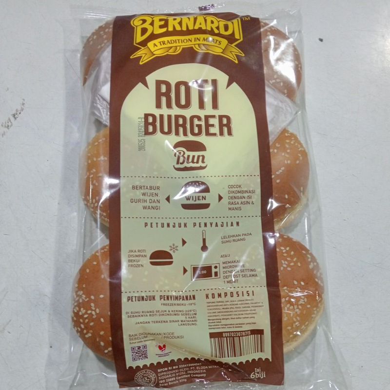 Jual ROTI BURGER WIJEN BERNARDI ISI 6 | Shopee Indonesia