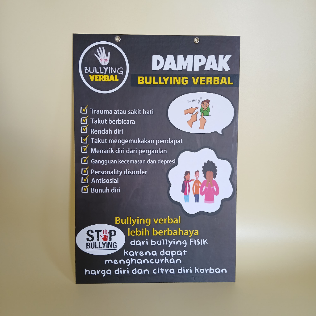 Jual Hard Poster Dampak Bullying - Hard Poster Bahaya Bullying Verbal ...
