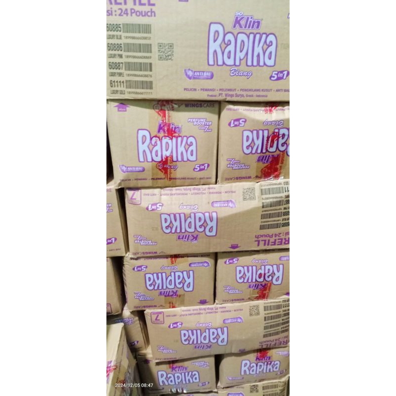 Jual RAPIKA BIANG PELICIN PAKAIAN 1 DUS ISI 24PCSx250ML | Shopee Indonesia