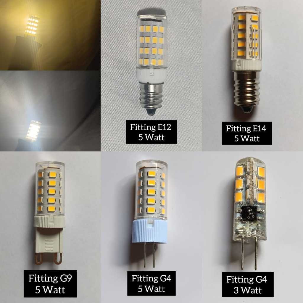 Jual Lampu Halogen LED Hias Fitting E14/G9/E12/G4 5-Watt dan G4 3-Watt ...