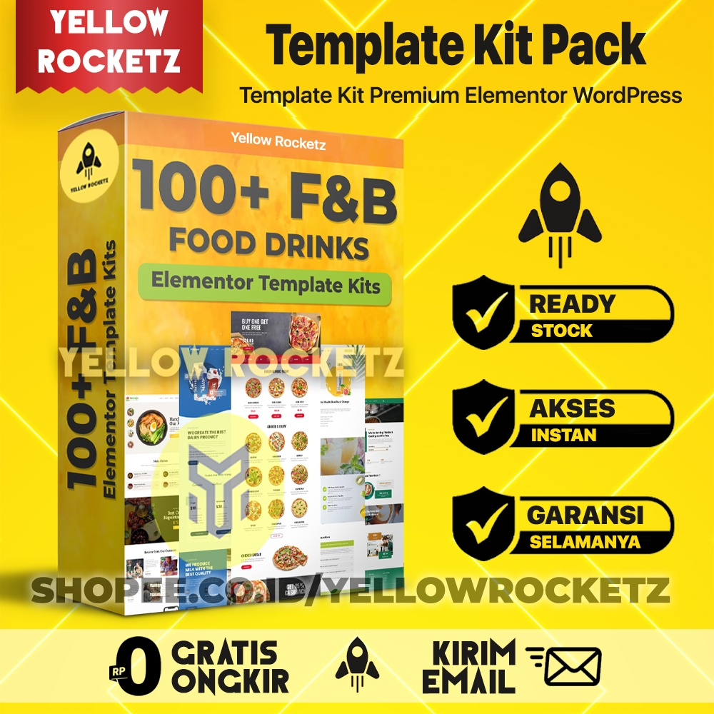 Jual 100+ TEMPLATE WEB FNB Makanan Minuman - Template Kit Food Drinks ...