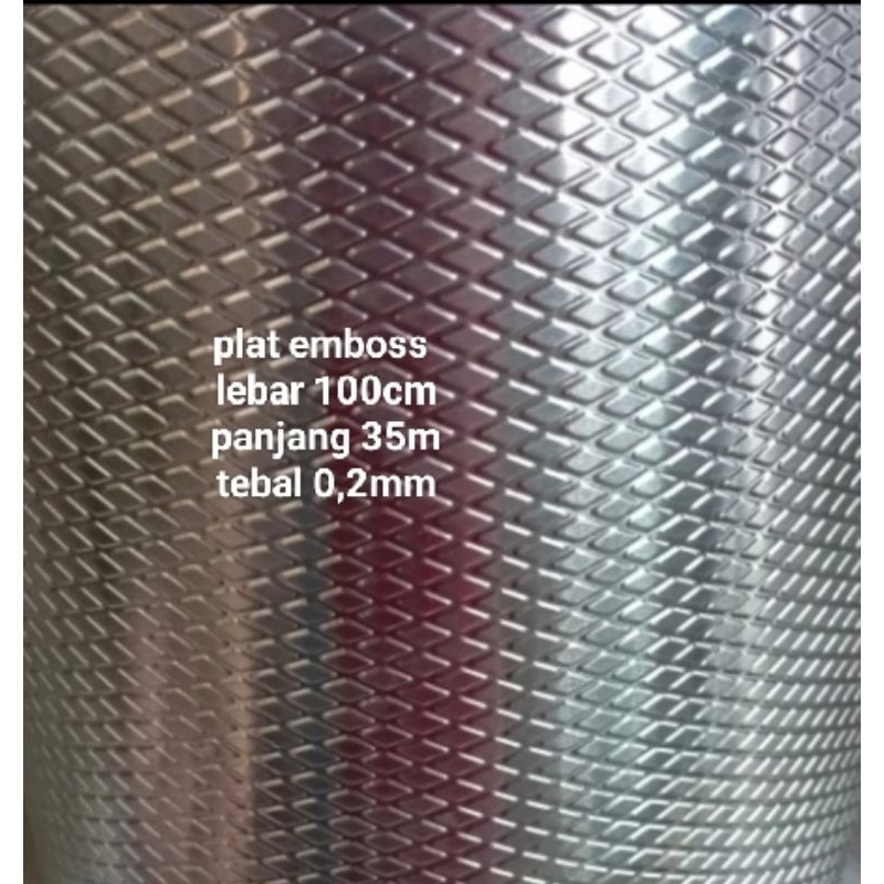 Jual Plat 100cm (1M) Plat Aluminum Roll Plat Emboss Plat Rak Piring ...