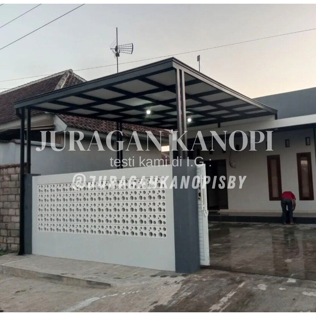 Jual Kanopi plafon grc + atap spandek murah terpasang | Shopee Indonesia