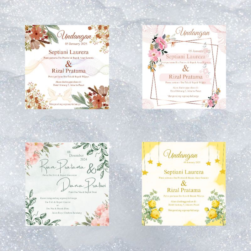 Jual Undangan Design 14x14 cm | Shopee Indonesia