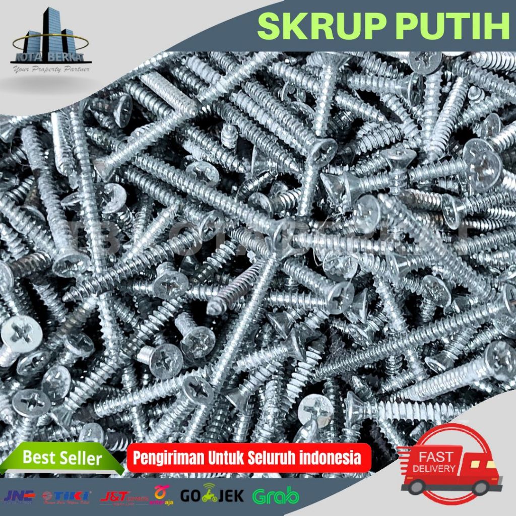 Jual SEKRUP PUTIH BINTANG / SKRUP PUTIH BINTANG / SELF TAPPING SCREWS ...
