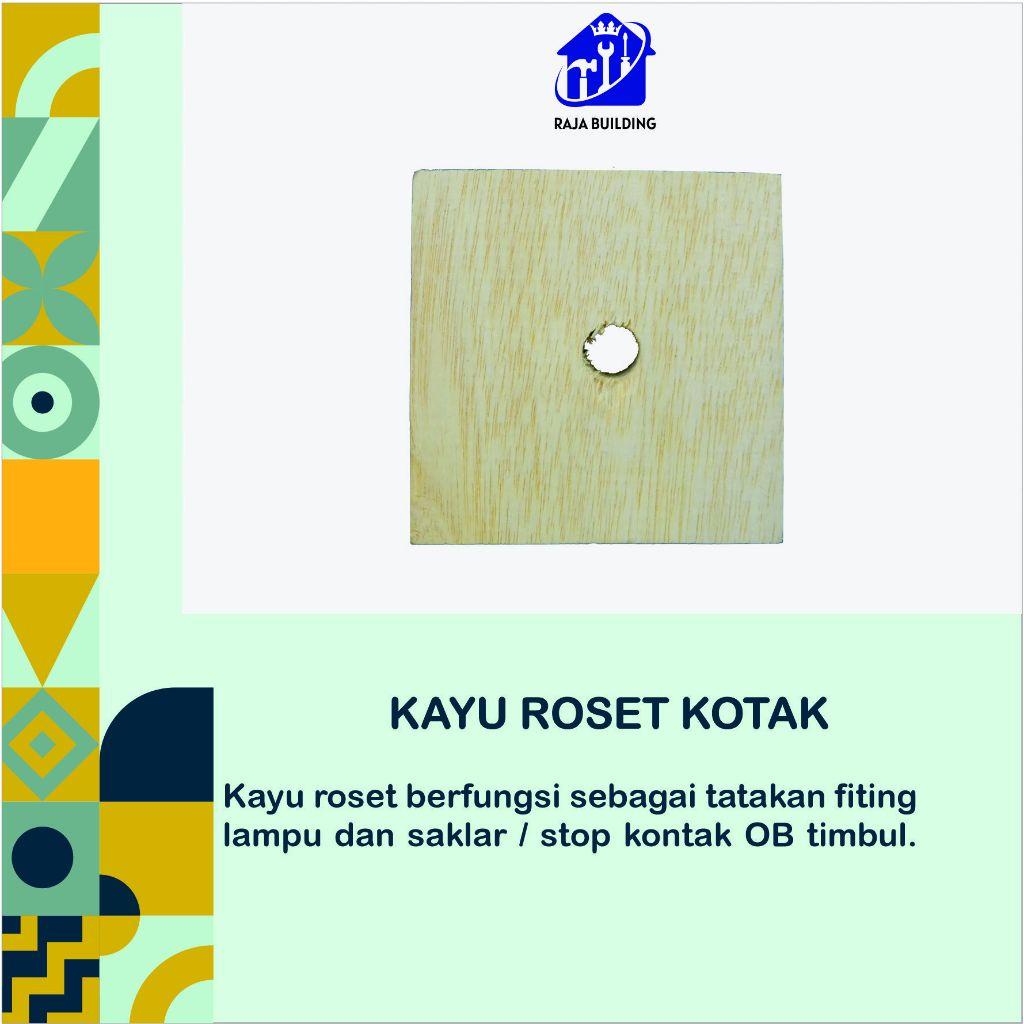 Jual Kayu Roset Kotak/ tatakan fitting lampu | Shopee Indonesia