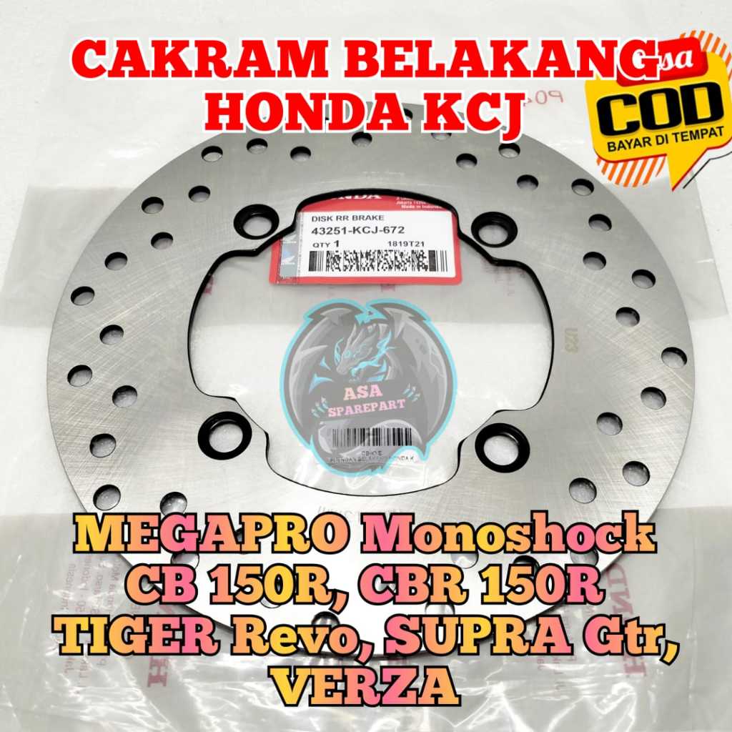 Jual CAKRAM BELAKANG KCJ / Kye Motor HONDA TIGER Revo , New MEGAPRO MONOSHOCK , VERZA , CB 150 R ...