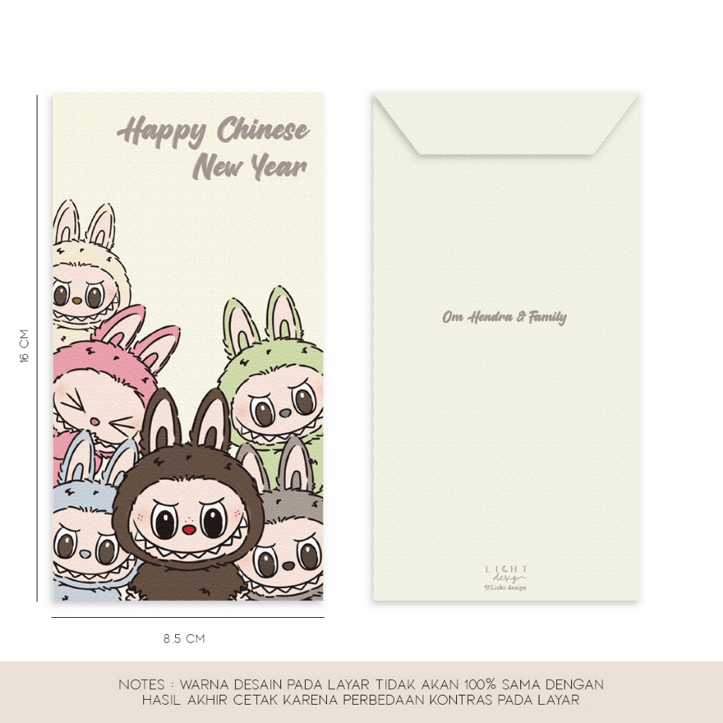 Jual Custom Angpau Imlek tema Labubu / Angpau Birthday Ulang Tahun ...