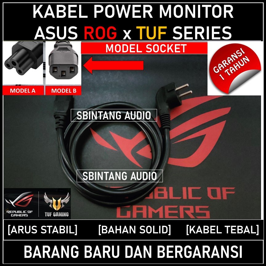 Jual Kabel power adaptor Monitor Asus ROG STRIX ROG SWIFT Series ...