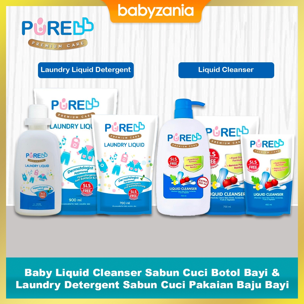 Jual Pure BB Baby Liquid Cleanser Sabun Cuci Botol Bayi & Laundry ...