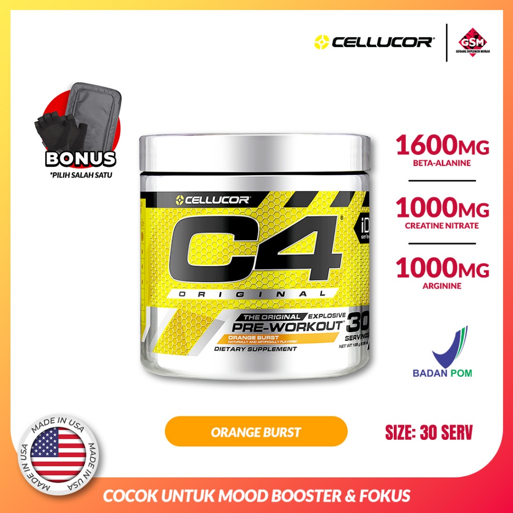 Jual Cellucor C4 Original Pre Workout PWO 30 Serving Suplemen Gym ...