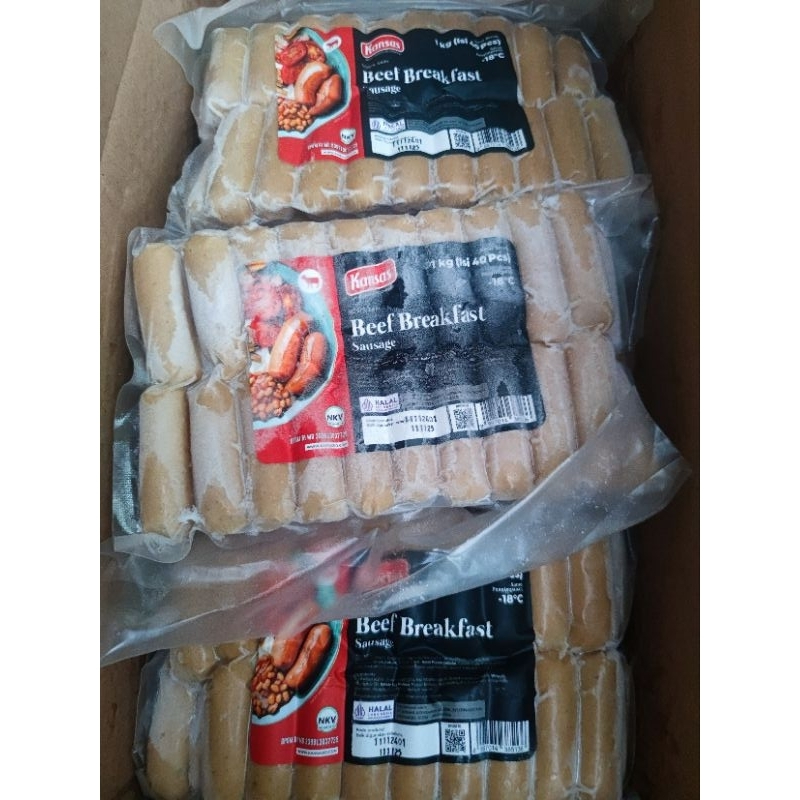 Jual Sosis Kansas beef breakfast hotel frozen | Shopee Indonesia