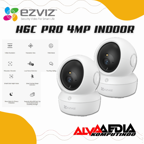 Jual CAMERA EZVIZ WIRELESS H6C PRO 4MP INDOOR | CCTV EZVIZ WIRELESS H6C ...