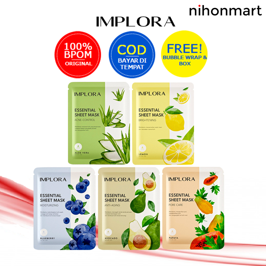 Jual Implora Essential Sheet Mask | Shopee Indonesia