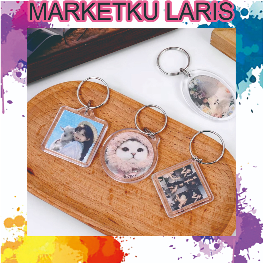 Jual MKL Gantungan Kunci Ganci Akrilik Insert Paper / Akrilik Bening ...