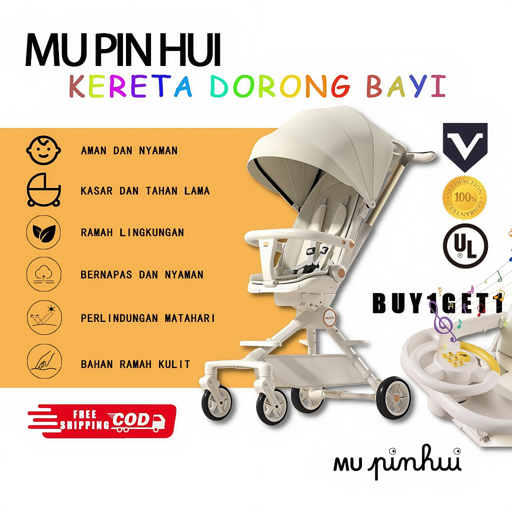 Jual MPH Stroller Bayi Kereta Dorong Bayi 2 Arah Stroler Lipat (Bisa ...