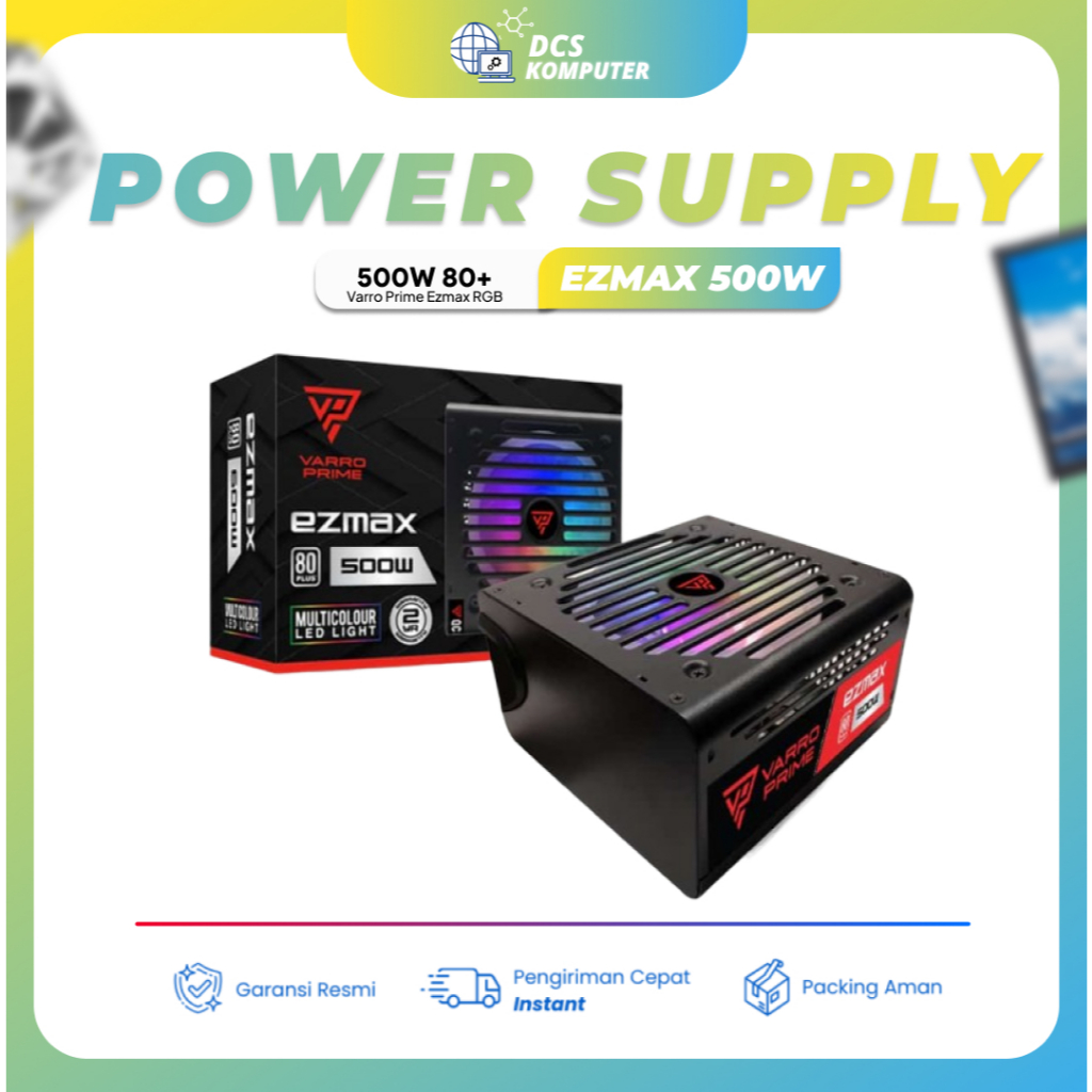 Jual PSU POWER SUPPLY EZMAX 500W RGB 80+ | Shopee Indonesia