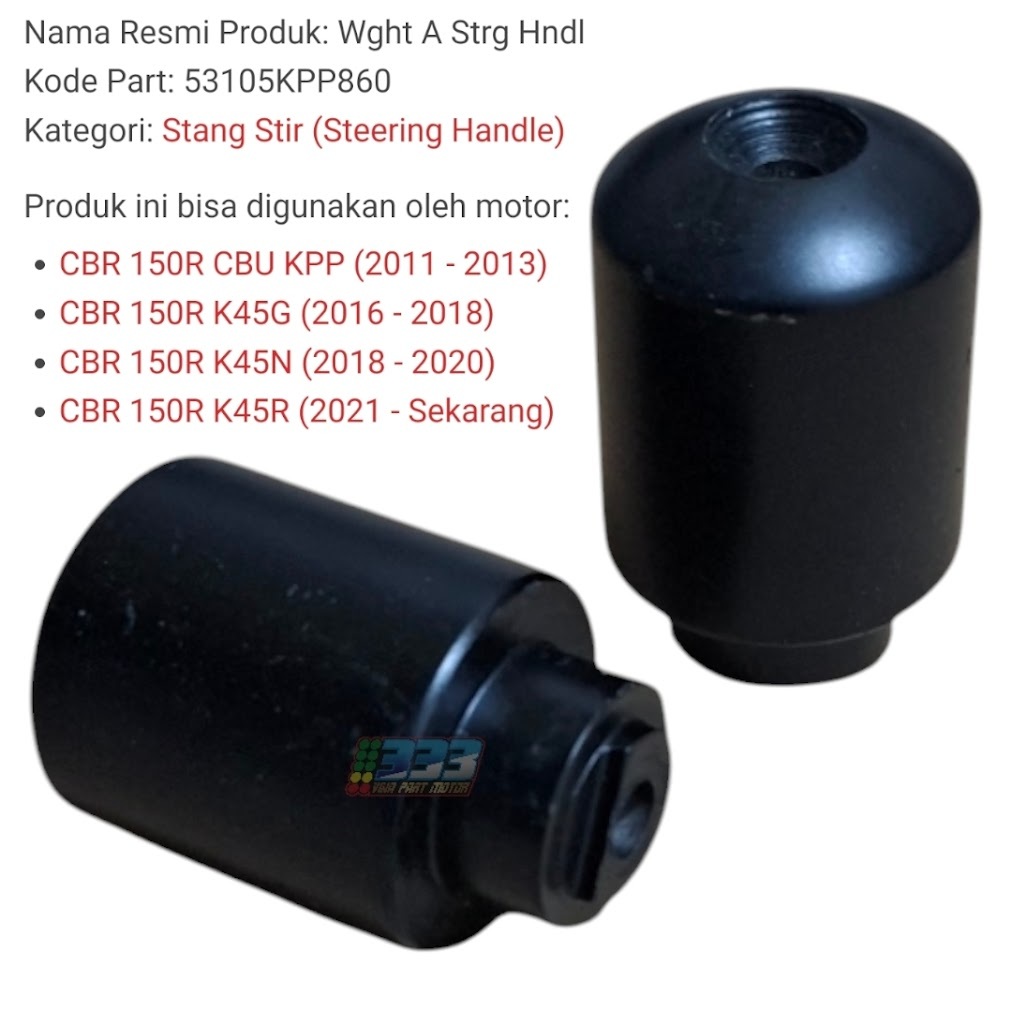 Jual Weight A Strg Handle bandul stang jalu stang cbr 150 old cbr 150 ...
