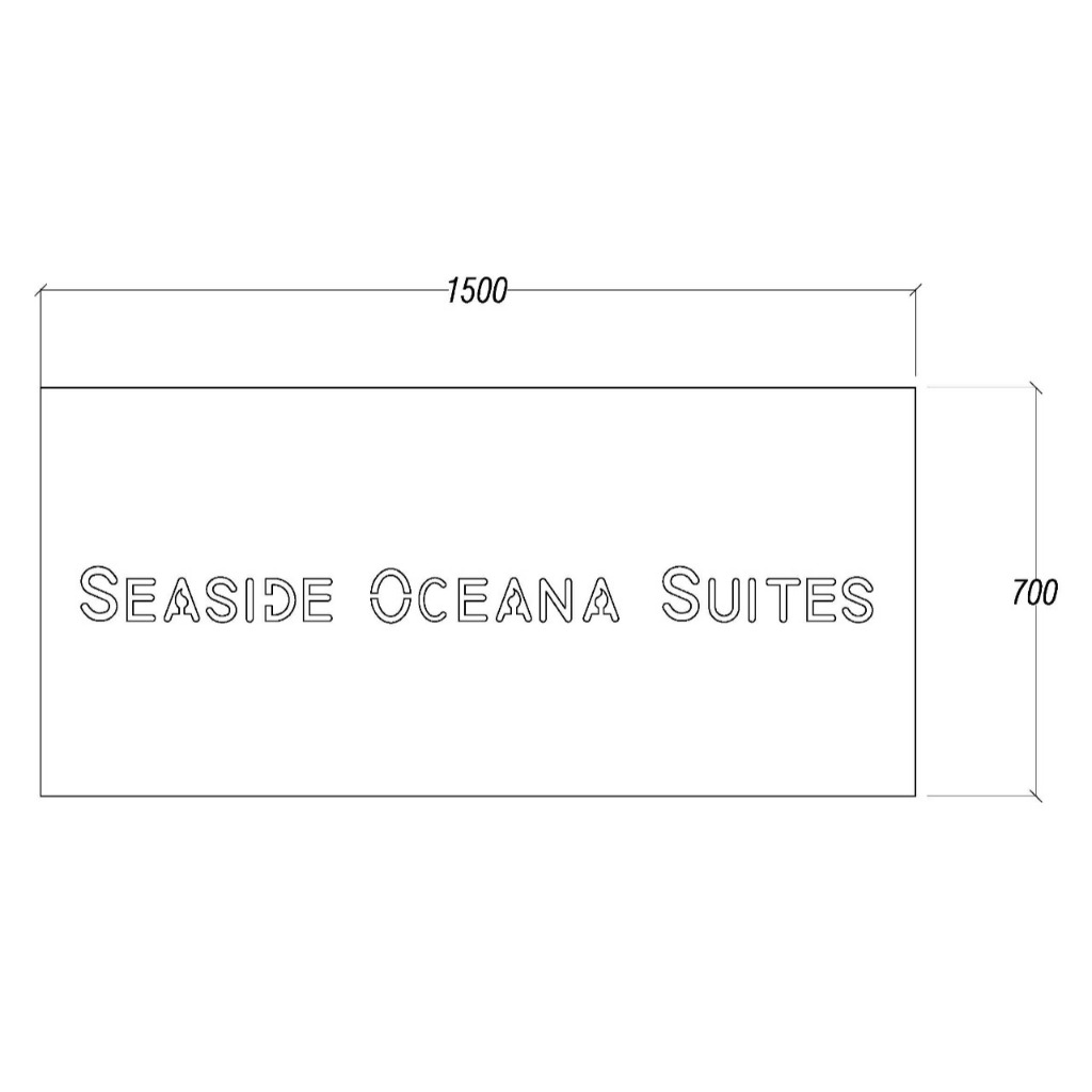 Jual papan nama plat besi cutting plat besi custom uk 150 x 70cm ...