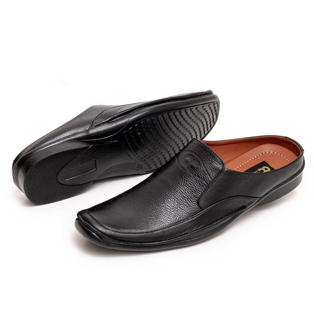 Jual Sepatu Bustong Pria Kulit Sapi Asli Sandal Selop Kasual Slide ...
