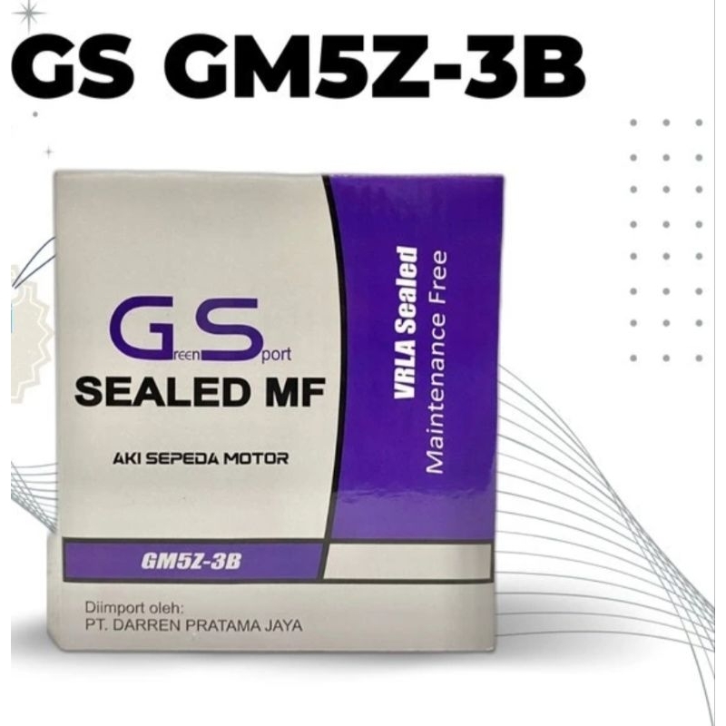 Jual Aki Motor Mio F1-Z + Crypton + Sigma + GS GM5Z-3B MF | Shopee ...