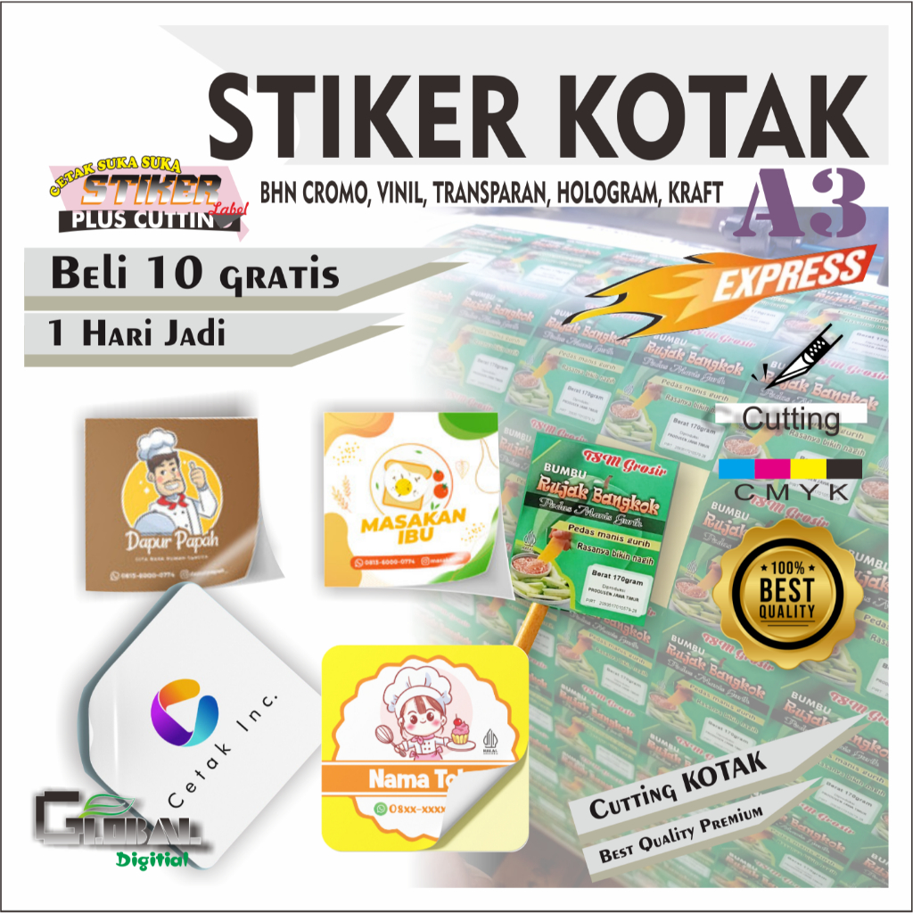 Jual Stiker Label Kotak, Stiker Produk | Shopee Indonesia