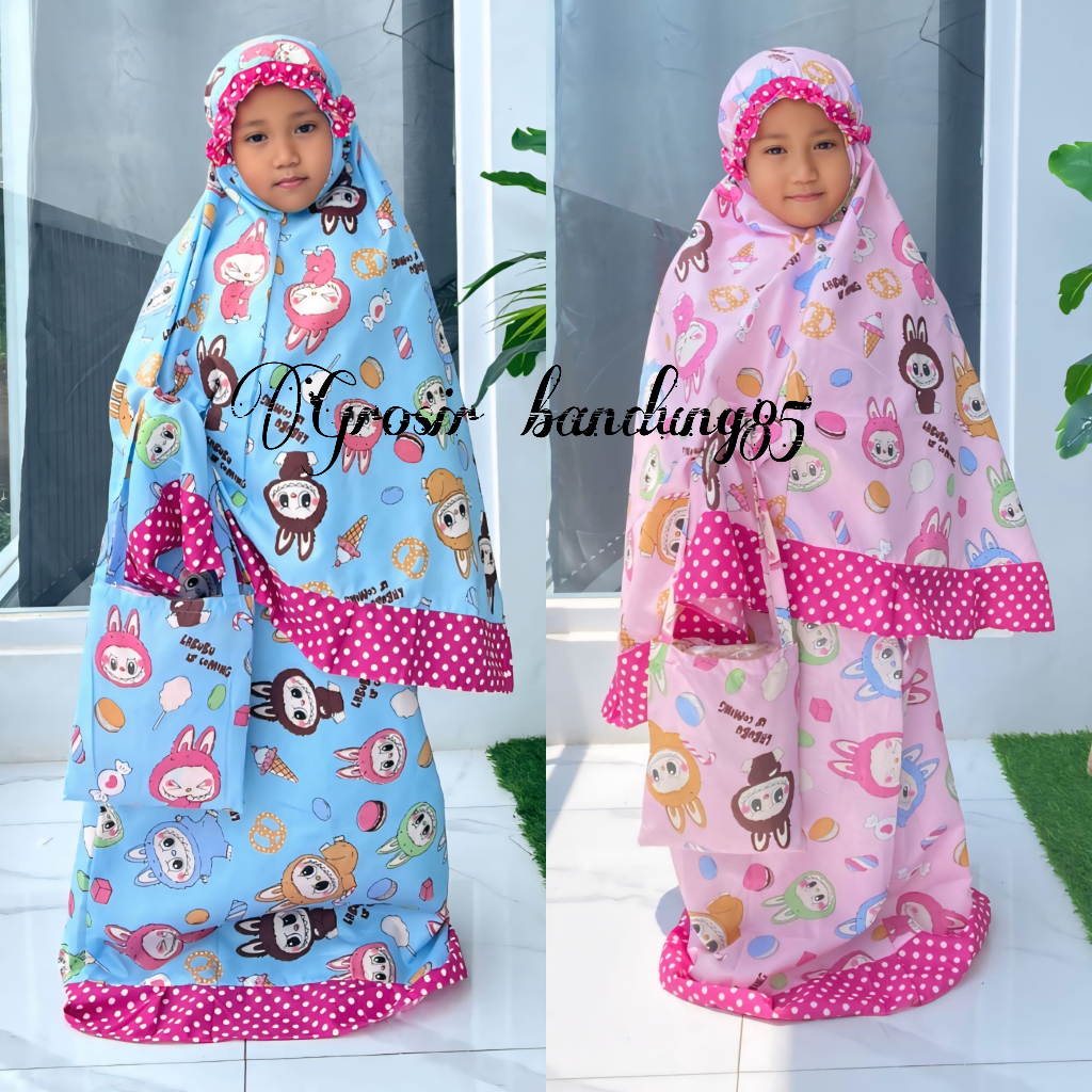 Jual Labubu Mukena Anak Perempuan Labubu Kuromi Kuda Poni Mukena Anak ...