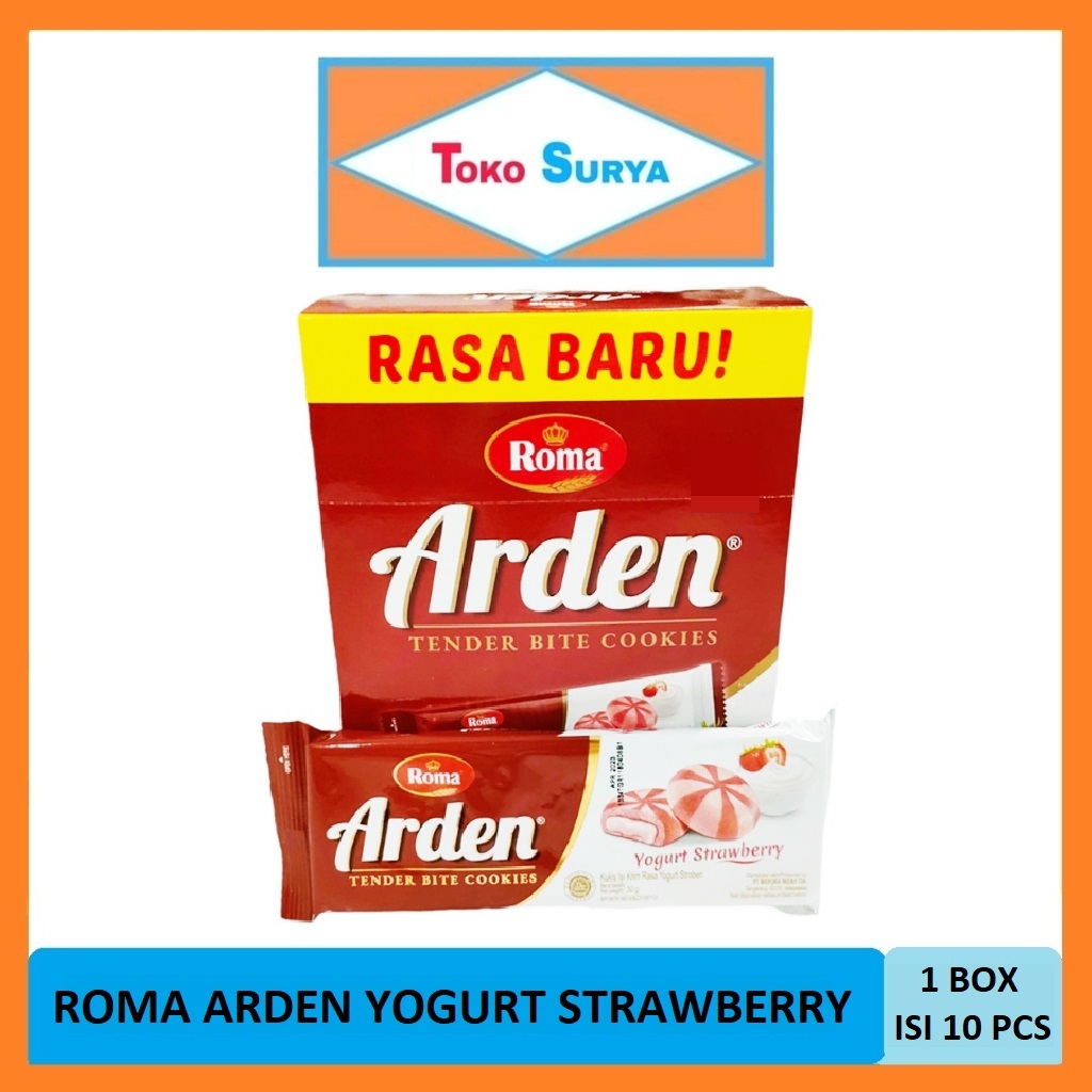 Jual Roma Arden Yogurt Strawberry Cookies 10 Pcs x 30 Gr | Shopee Indonesia