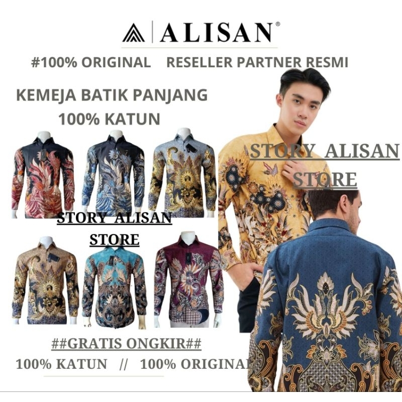 Jual Kemeja BATIK ALISAN Slim fit Lengan Panjang (100% ORIGINAL) FULL ...