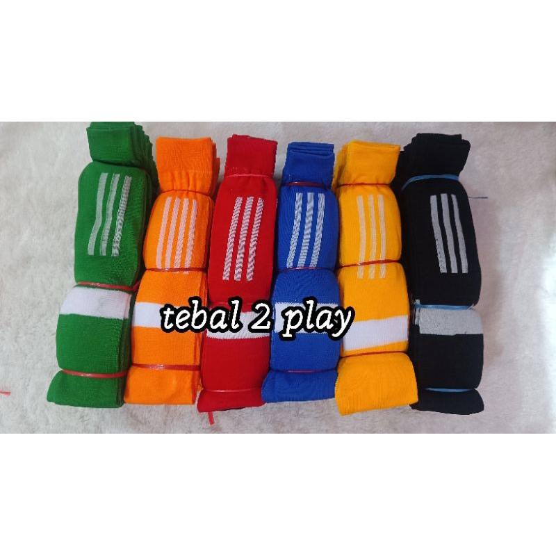Jual kaos kaki bola panjang dan tebal 2 play lusinan termurah(12 pasang ...