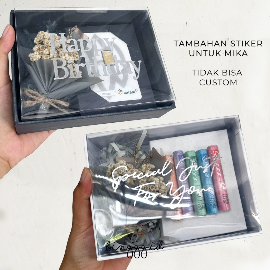 Jual Tambahan Stiker Untuk Tutup Mika dengan Ucapan Selamat Warna ...