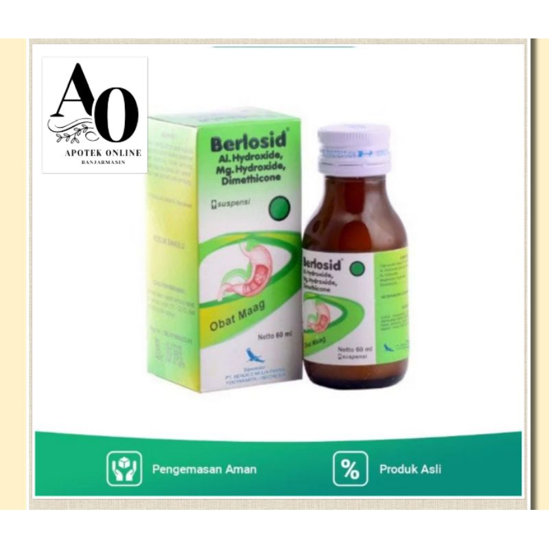 Jual BERLOSID Syirup 60ml Untuk Maag/Perut Kembung/Tukak Lambung (AO ...