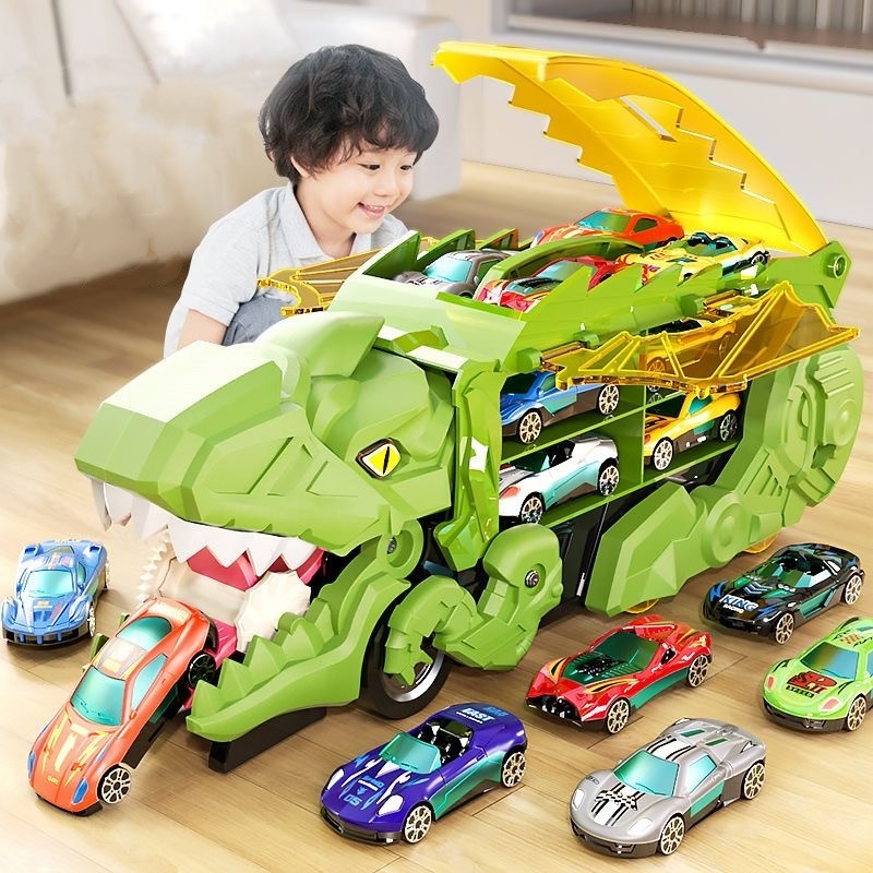 Jual Mainan Anak Dinosaur Track Truck Mobil Deformed Dinosaurus Mobil ...