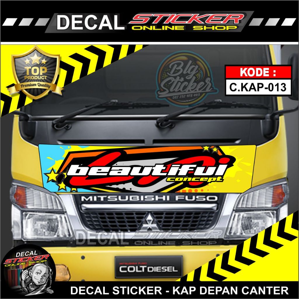 Jual STIKER KAP DEPAN CANTER TRUCK DECAL CUSTOM VARIASI | Shopee Indonesia