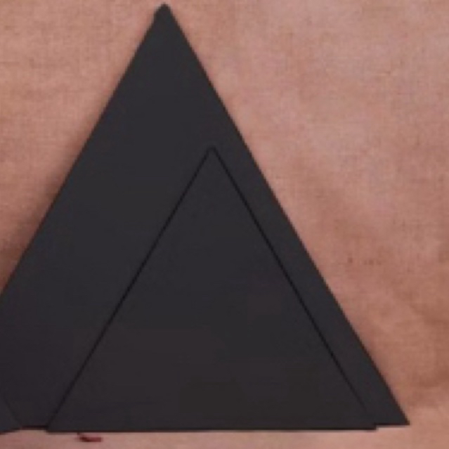 Jual kanvas segitiga hitam triplek/canvas black triangle 20cm dan 30cm ...