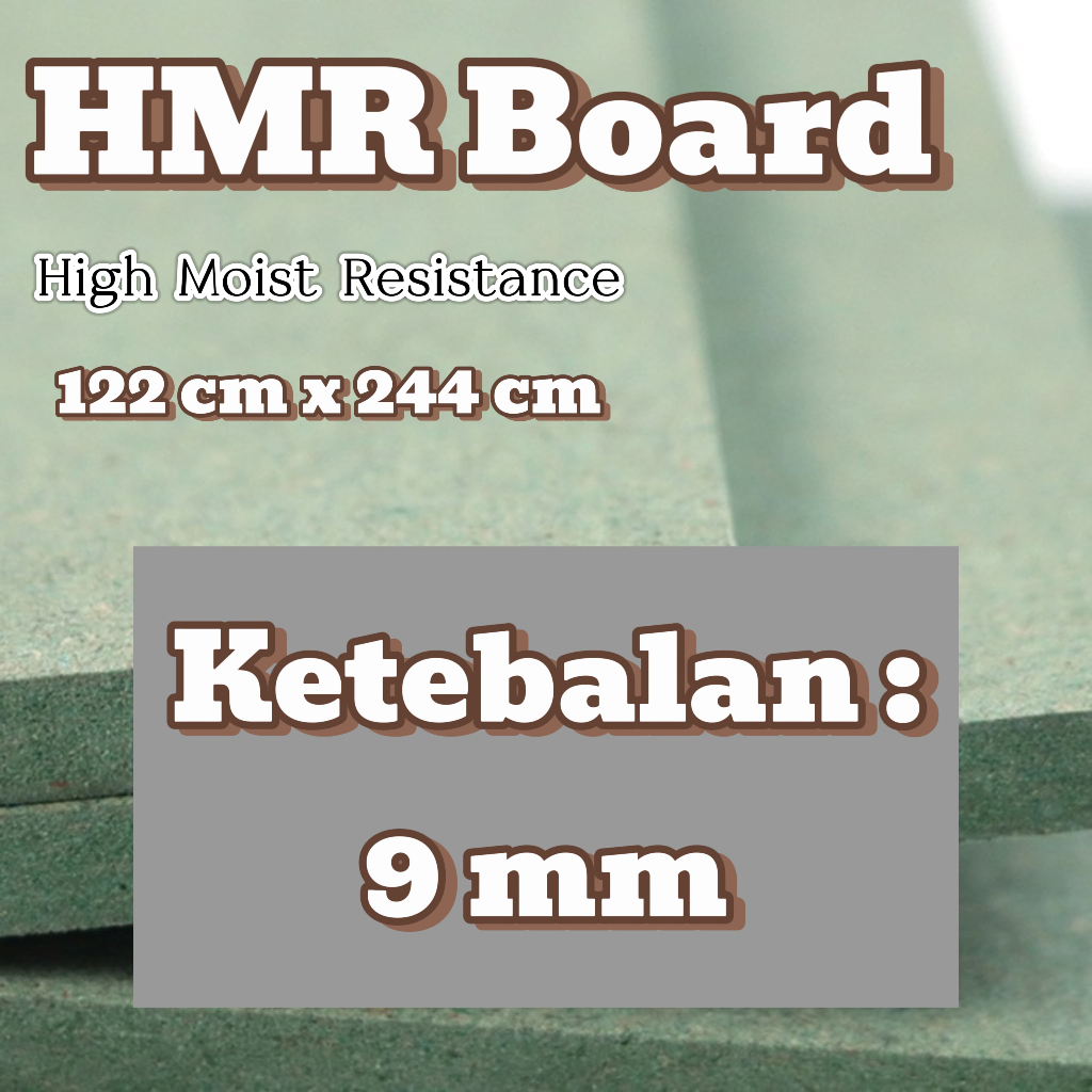 Jual HMR Board 9mm uk.122cm x 244cm // Papan Kayu High Moist Resistance ...