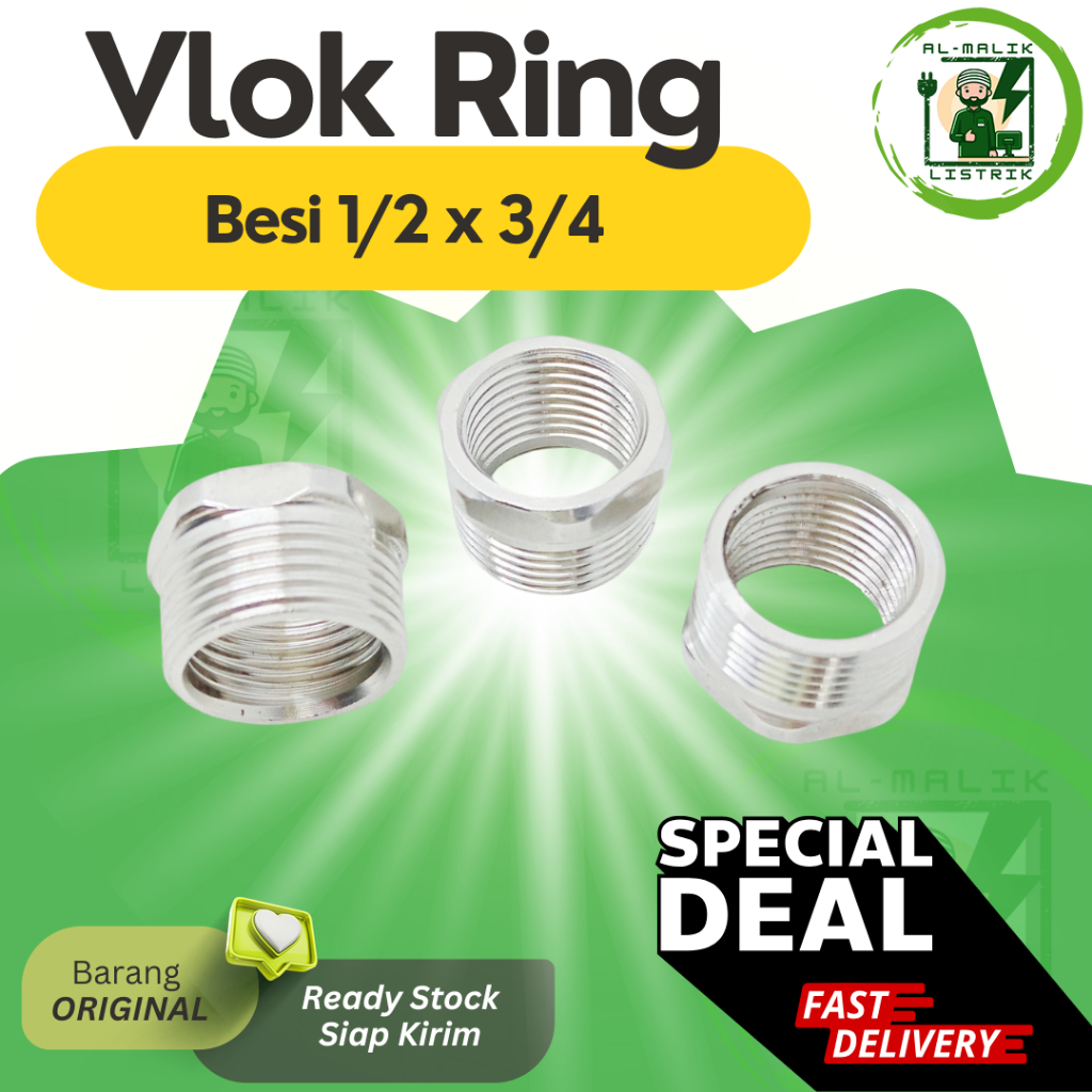 Jual Vlok Ring Besi Vlok Ring Chrome 1/2x3/4 INCH Verlop Ring Sambungan ...