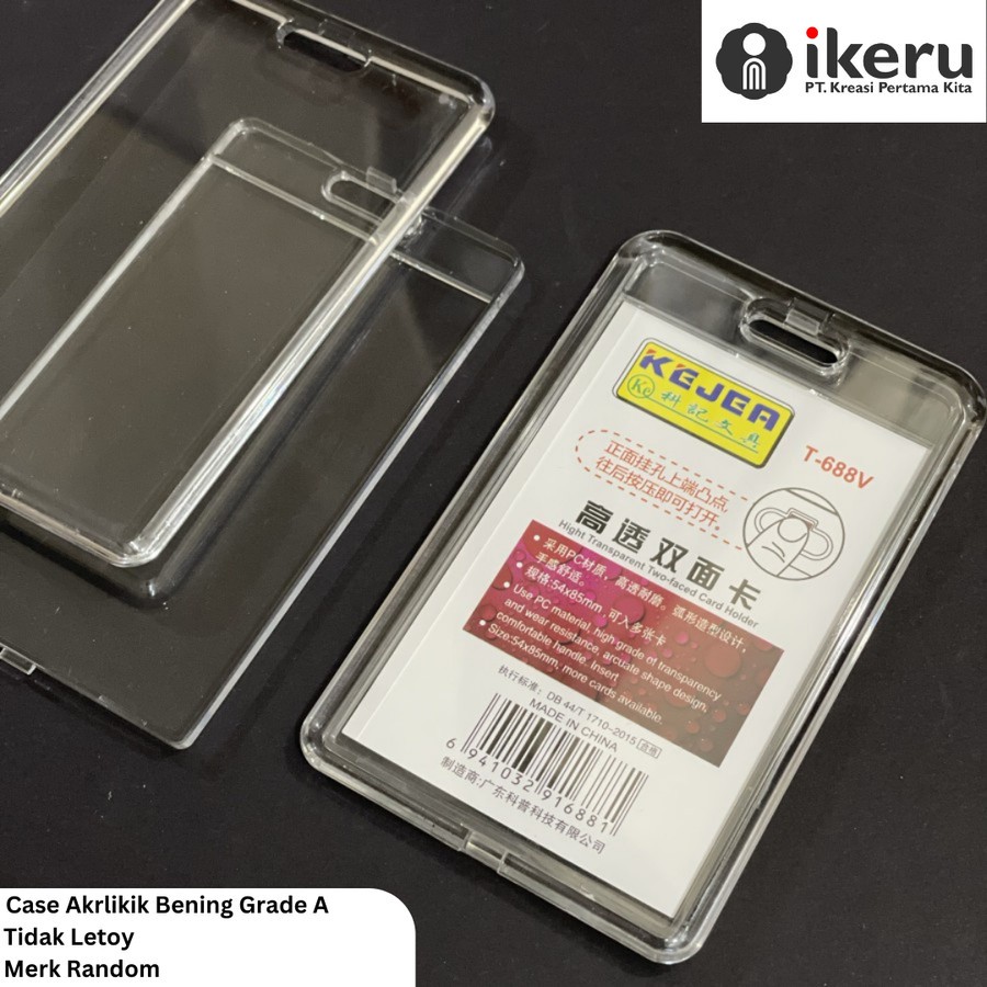 Jual ID Card Holder Case Akrilik BAHAN KUAT TIDAK LETOY KUALITAS GRADE ...