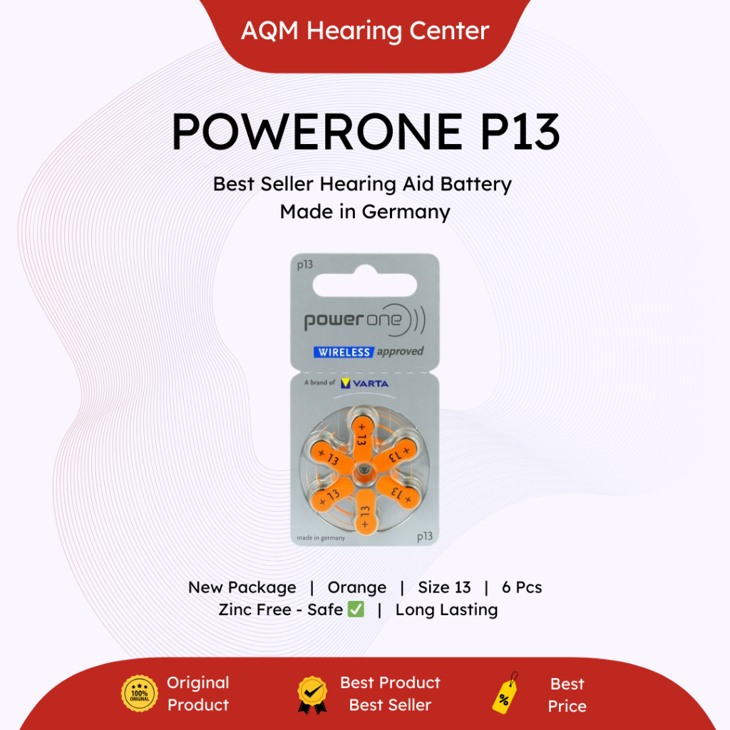 Jual Baterai Alat Bantu Dengar PowerOne P13 PR48 | Shopee Indonesia
