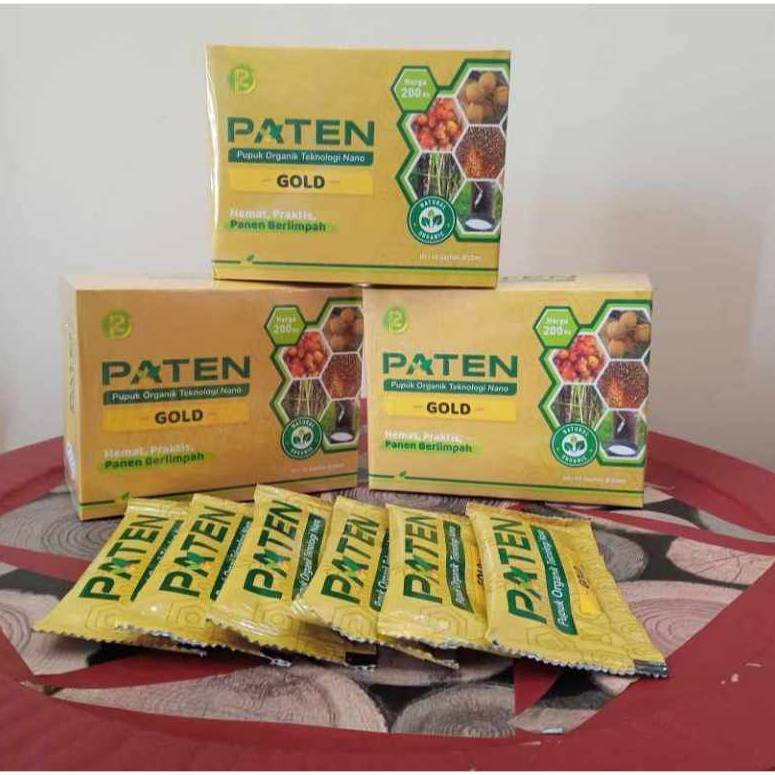Jual PAKET 5 BOX ( 5 X 12 sachet ) PUPUK PATEN GOLD / PUPUK ORGANIK ...