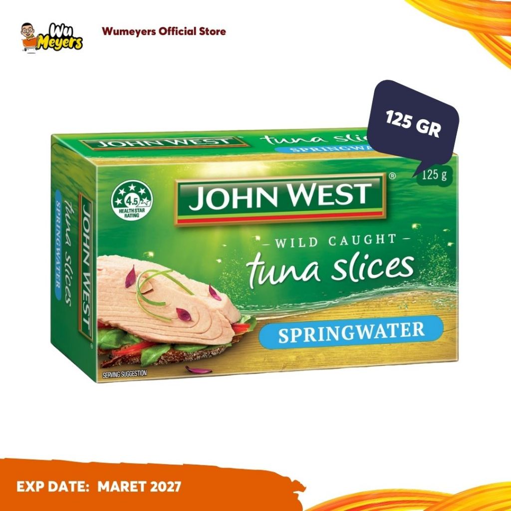 Jual John West Tuna Slices Springwater 125gr / Ikan Tuna Slices Kaleng ...