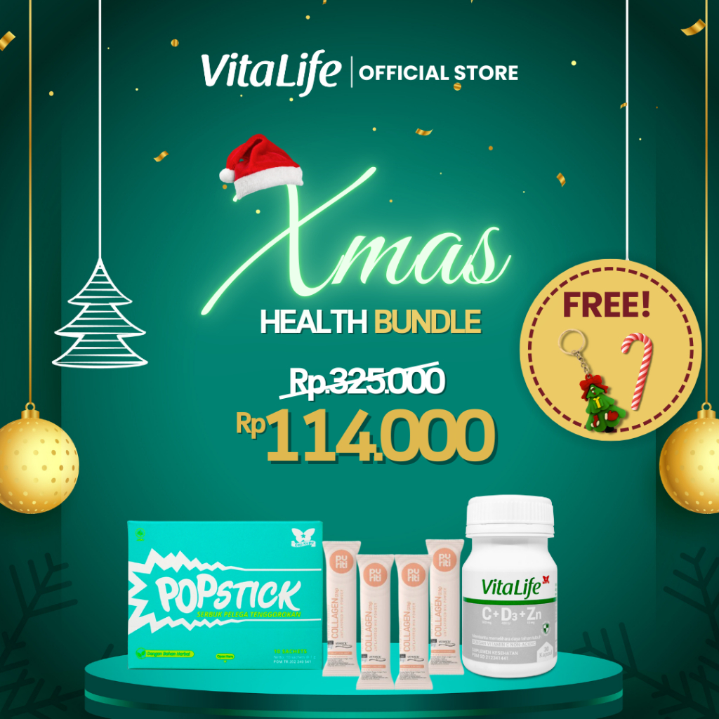 Jual [Christmas Health Bundle] Vitalife Multivitamin C 500 D3 4000 Zinc ...